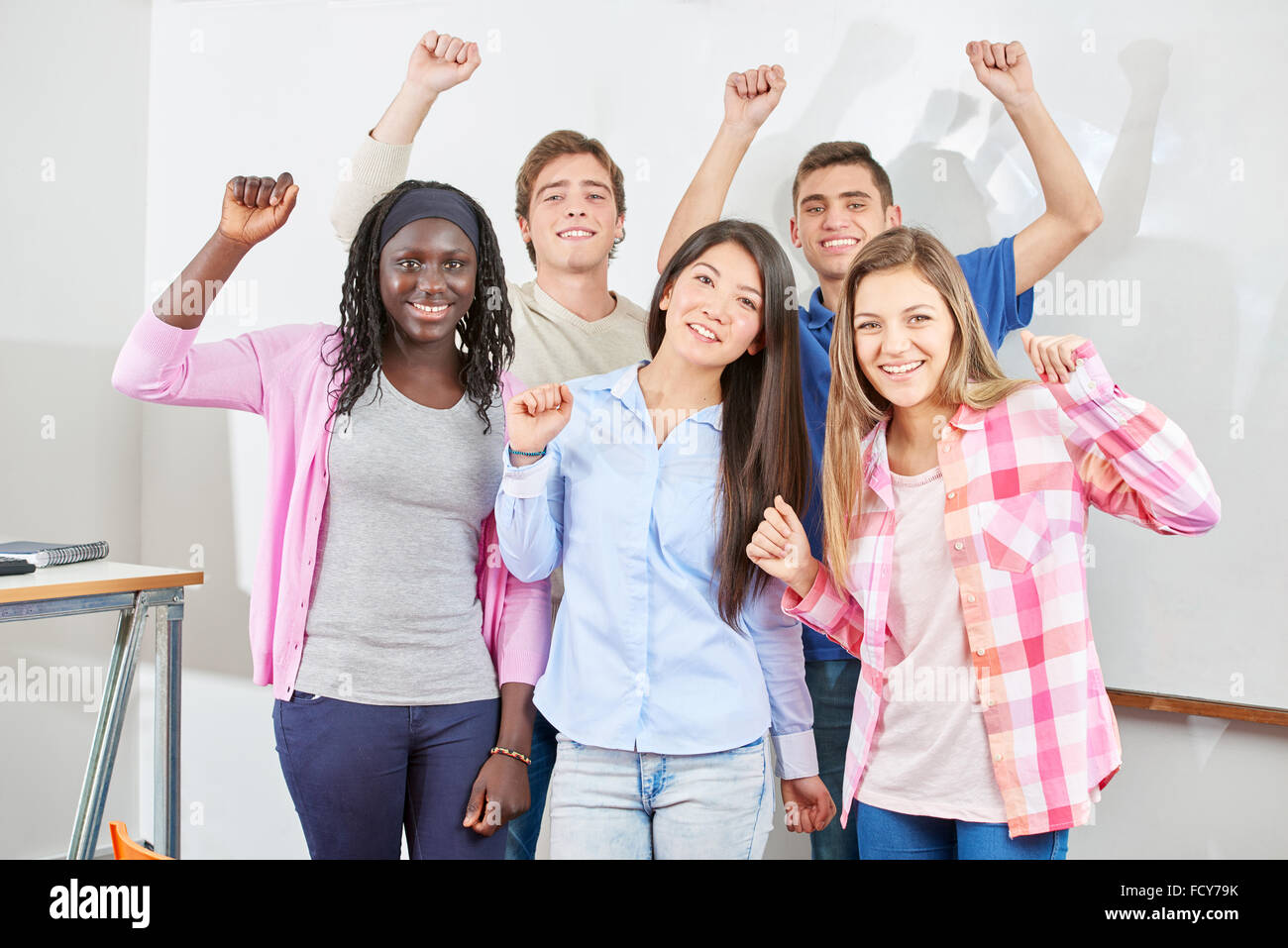 Student students pupil raise hand hi-res stock photography and images ...