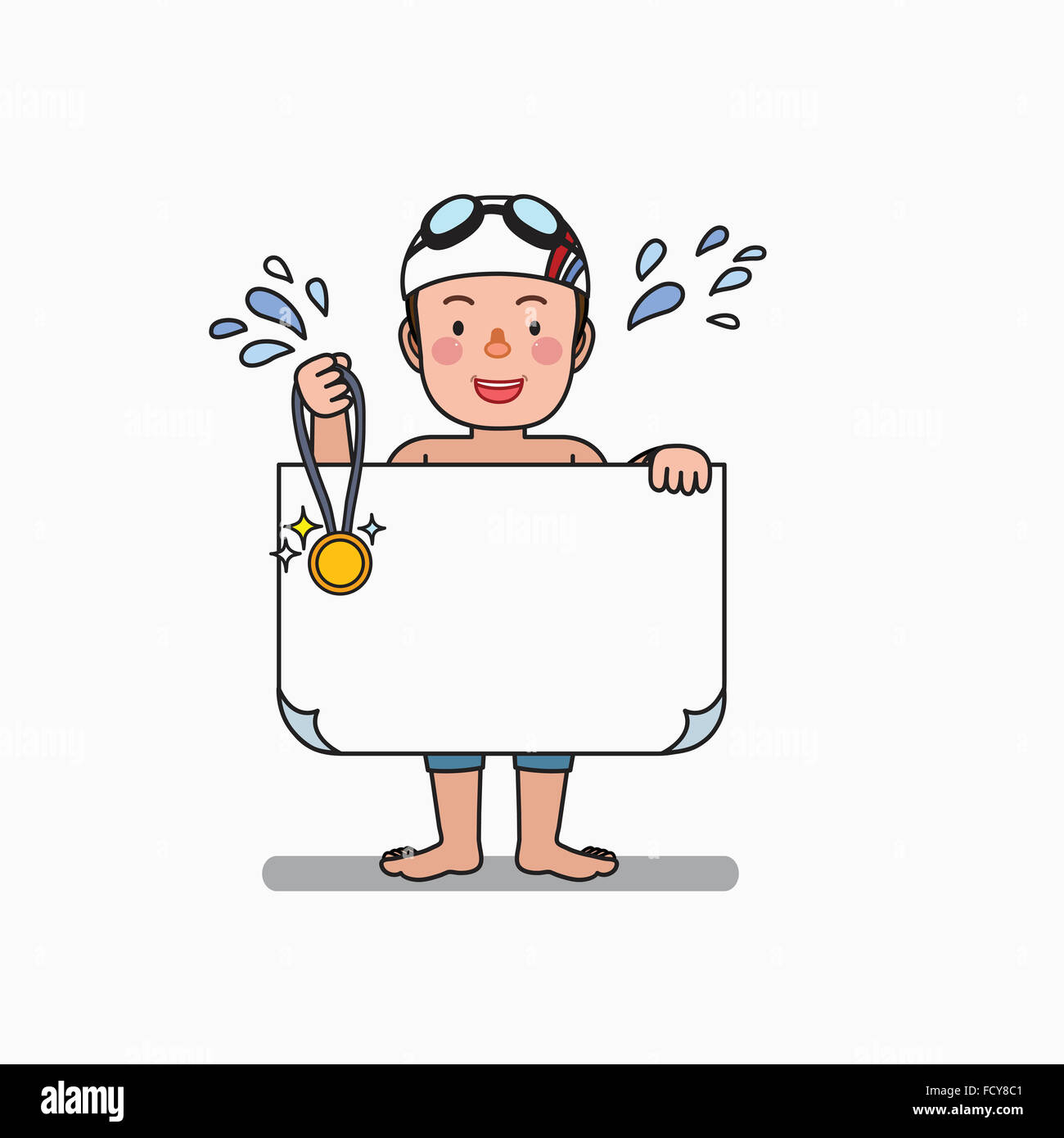 Swimming medal Cut Out Stock Images & Pictures - Alamy