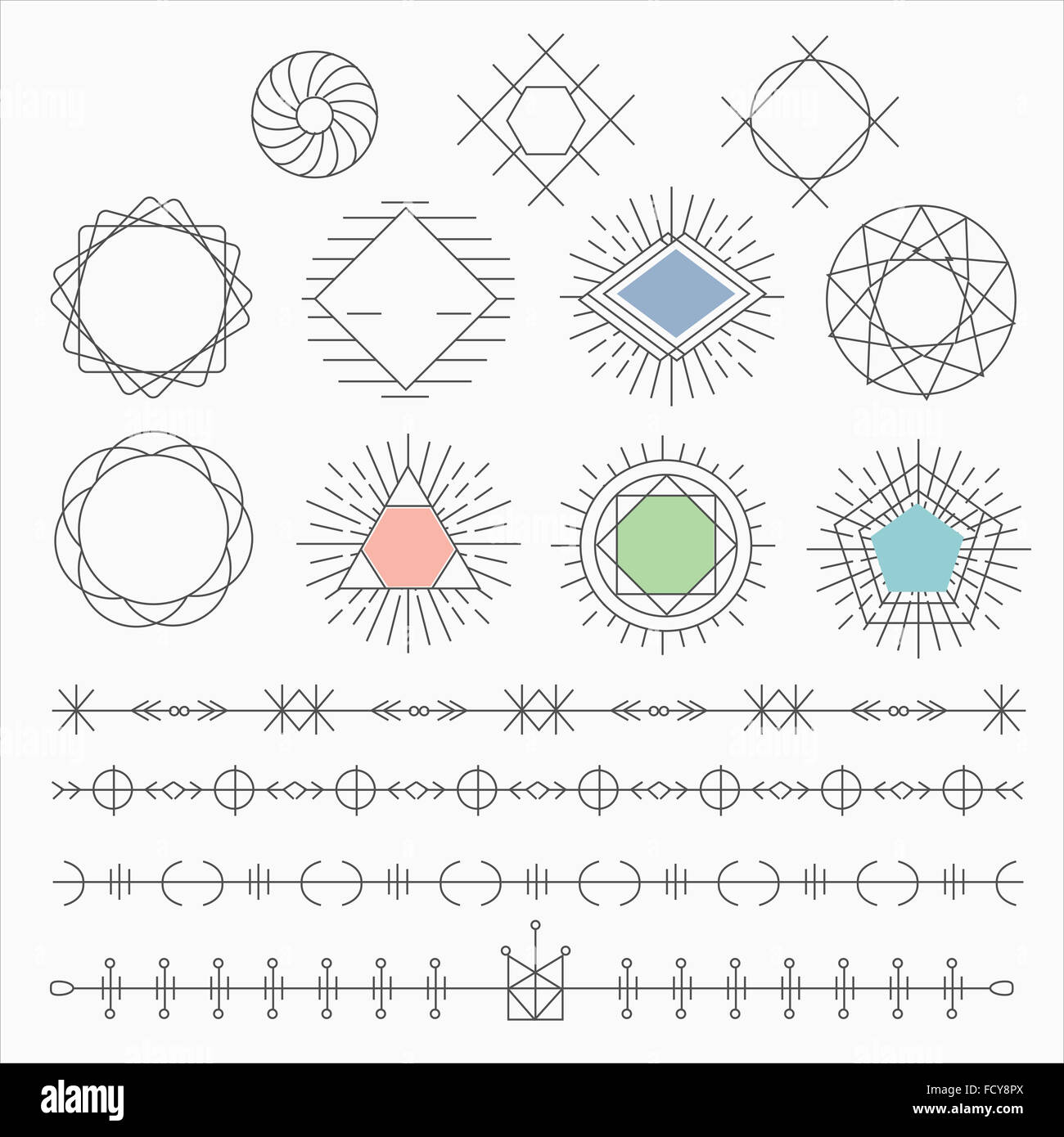 Various symbolic icons and patterns Stock Photo - Alamy