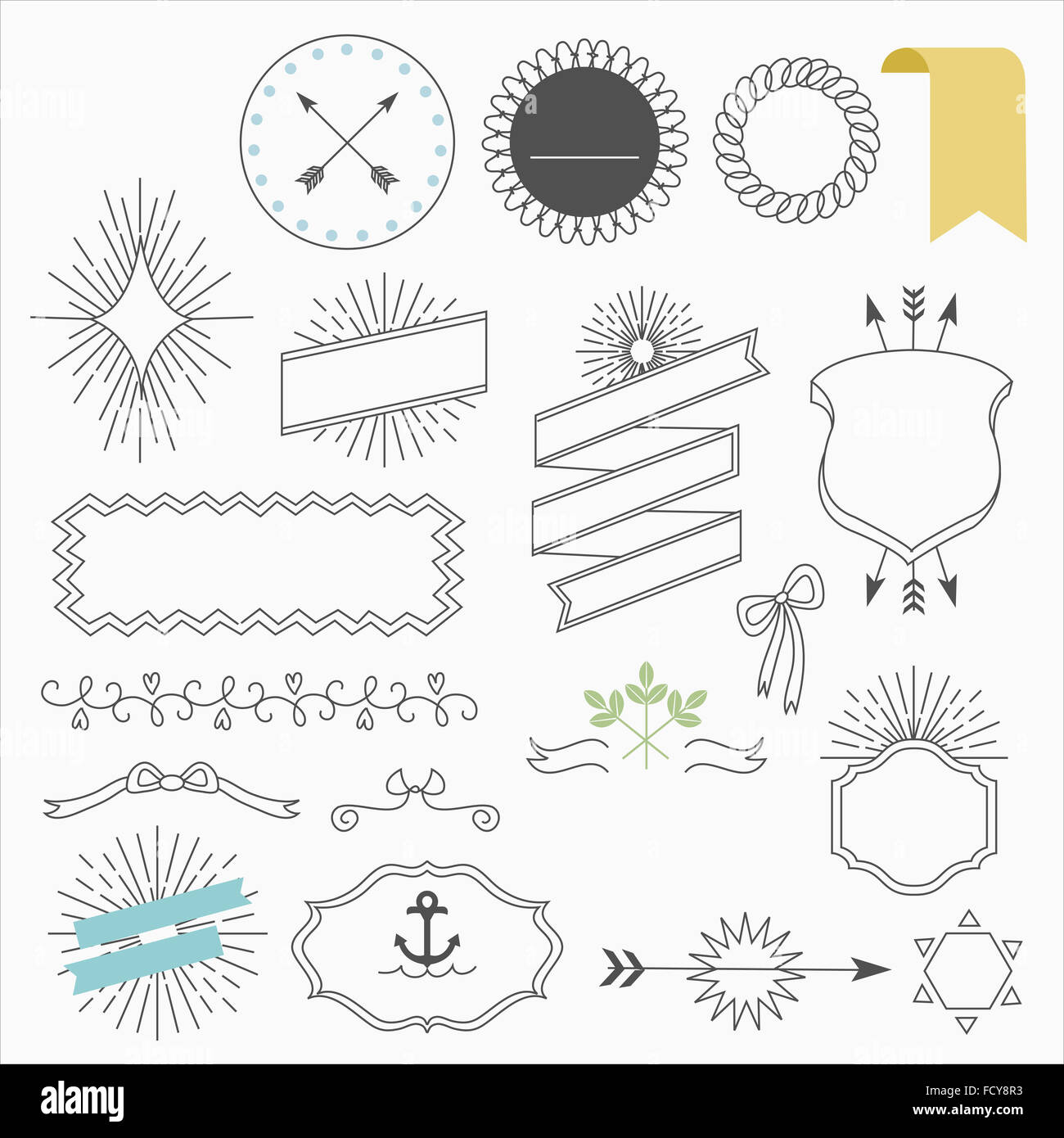 Various types of decoration icons Stock Photo - Alamy