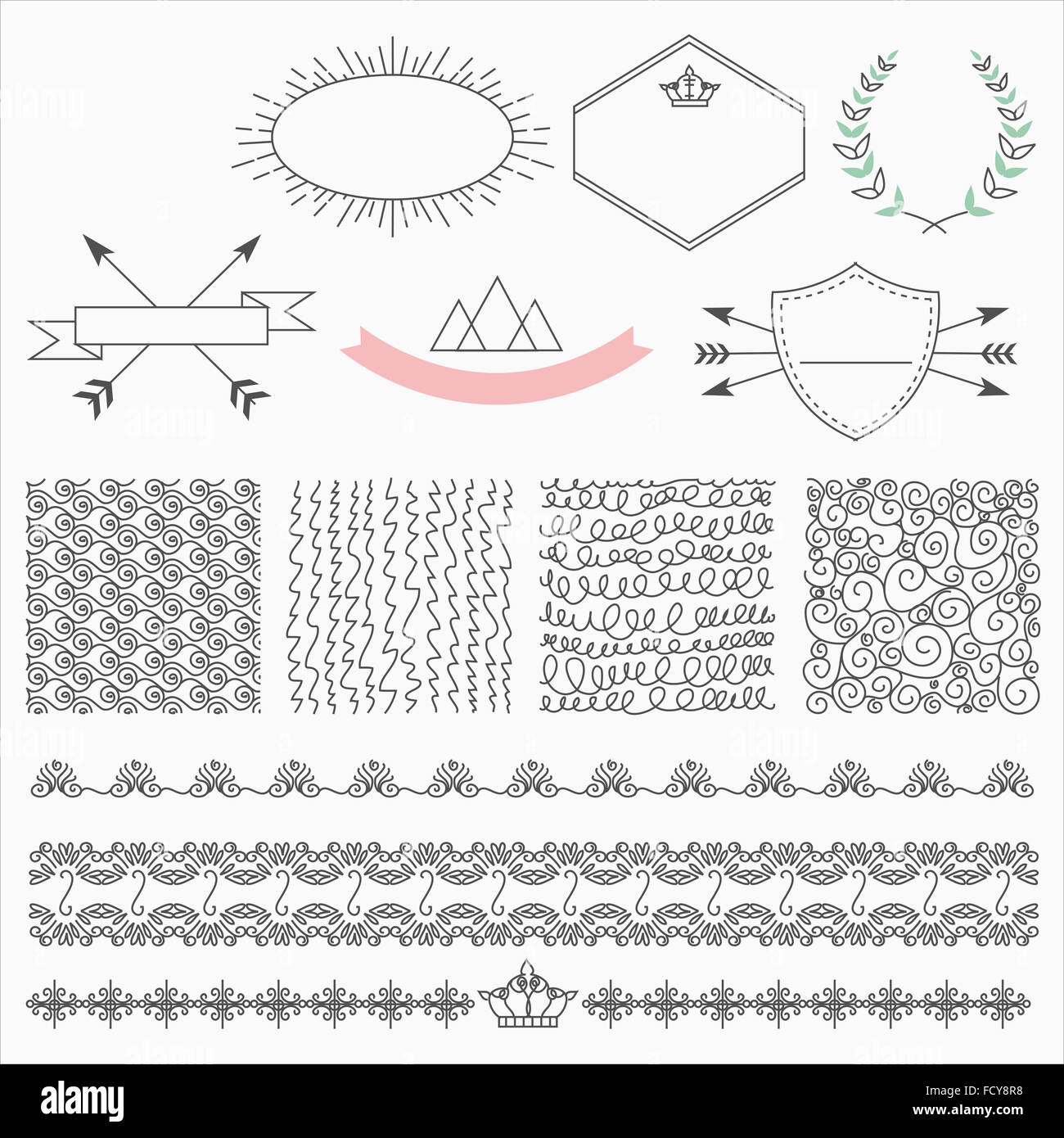 Various types of patterns and symbols Stock Photo - Alamy