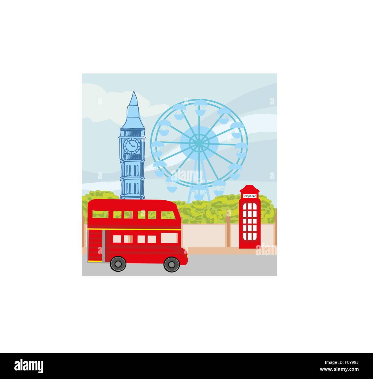 Urban street scene uk Stock Vector Images - Alamy