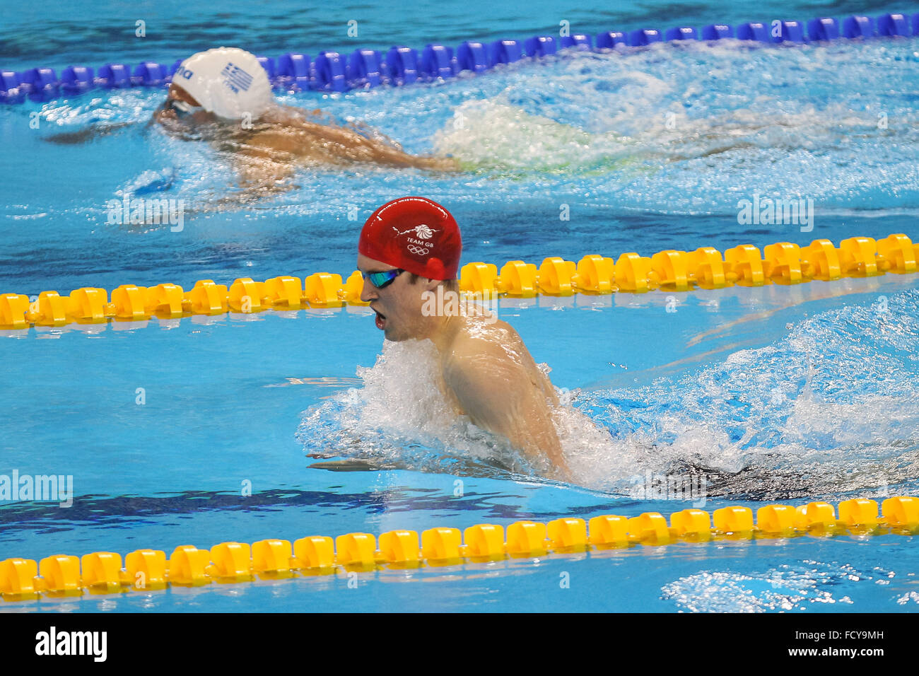 Charlie Attwood (GBR). Men's 200m Breaststroke Semi Final. Swimming ...