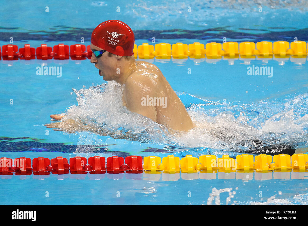 Charlie Attwood (GBR). Men's 200m Breaststroke Semi Final. Swimming ...