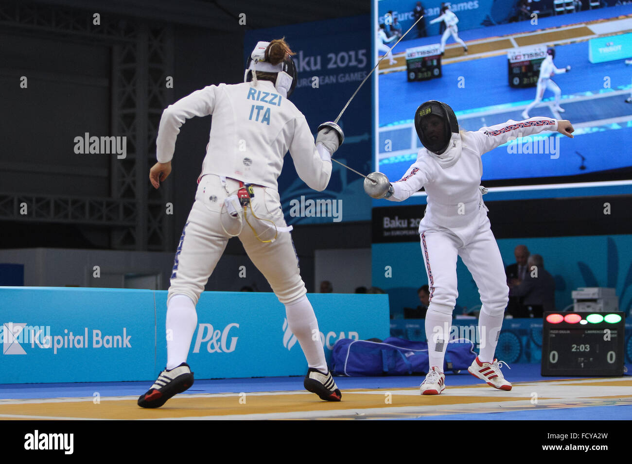 Giulia Rizzi (ITA) vs Corinna Lawrence (GBR). Women's Epee Individual ...