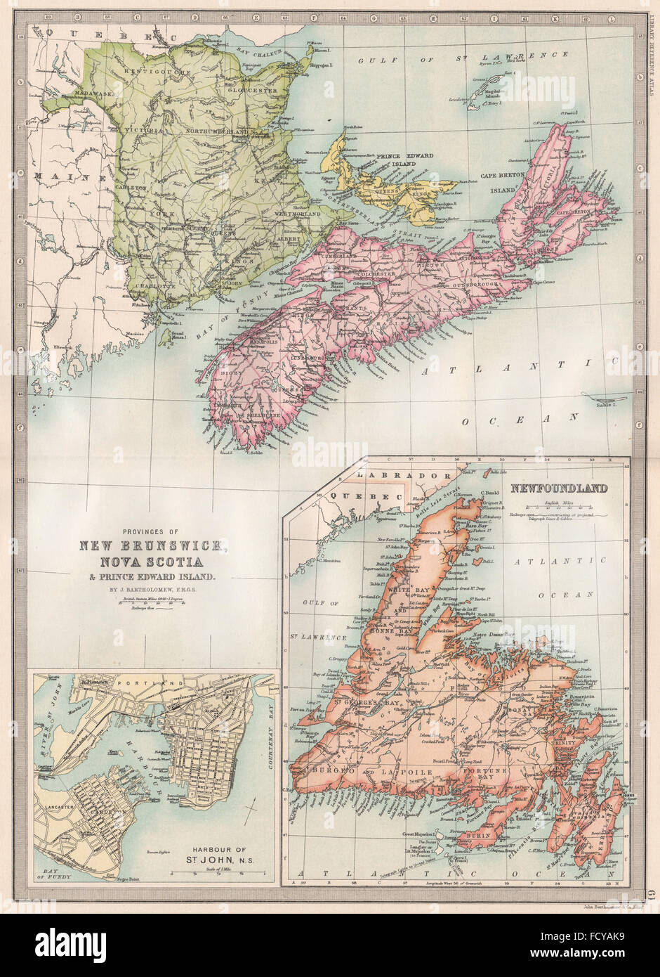 CANADA MARITIME PROVINCES: New Brunswick NS PE Newfoundland. St. John ...