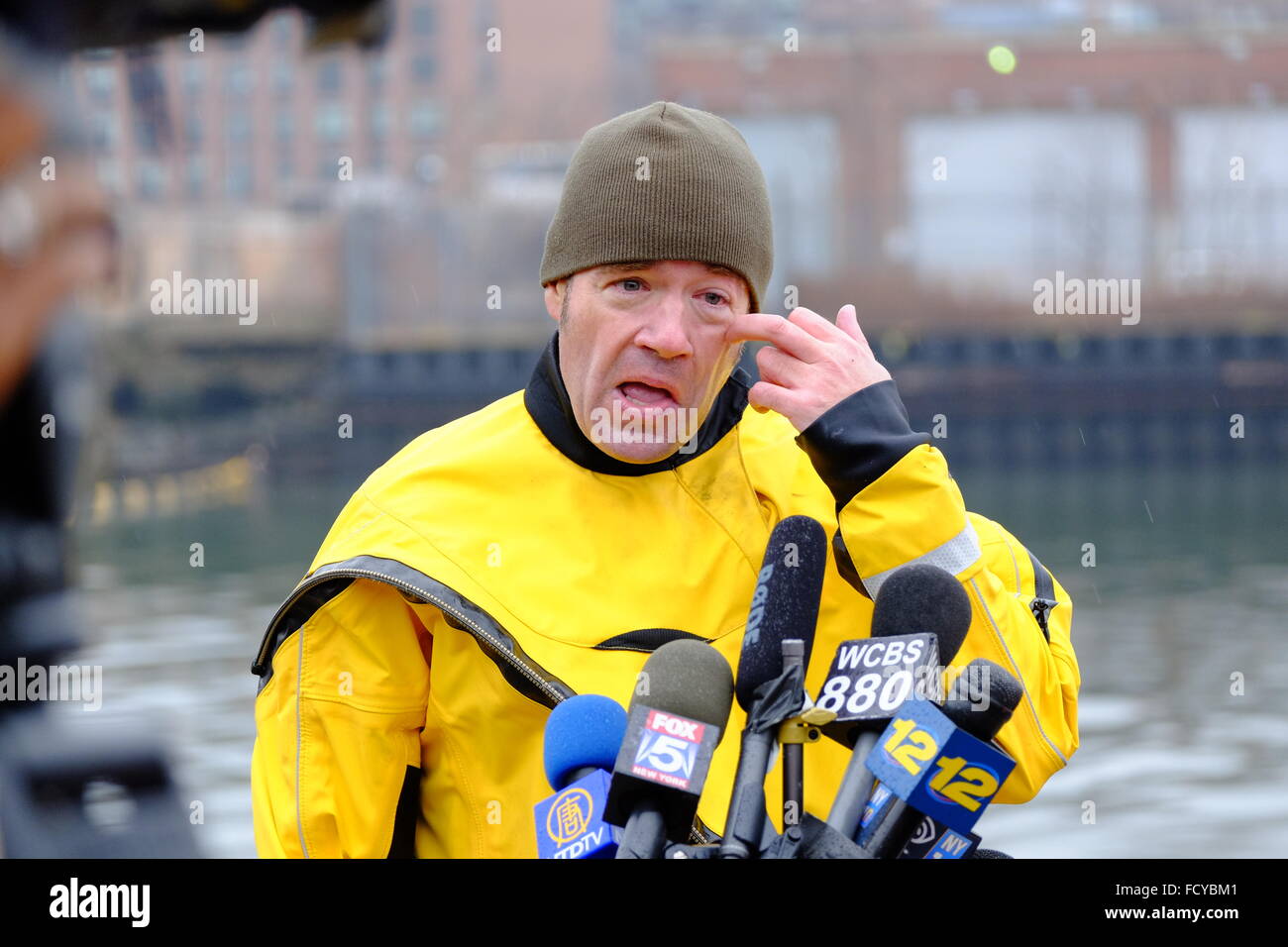 Clean water activist Christopher Swain, of Mamaroneck, swam for three ...