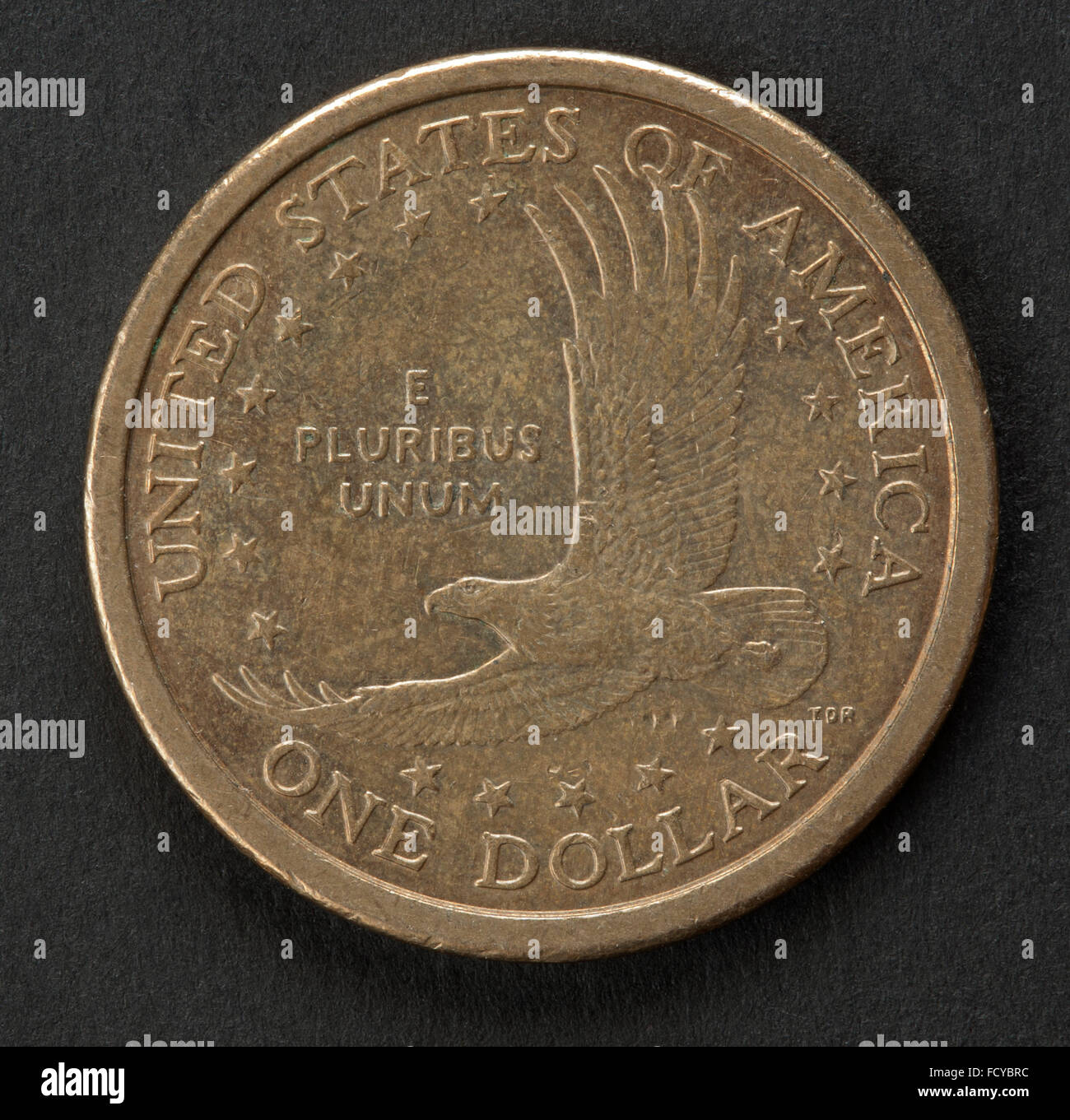 Sacagawea one dollar coin eagle Stock Photo - Alamy