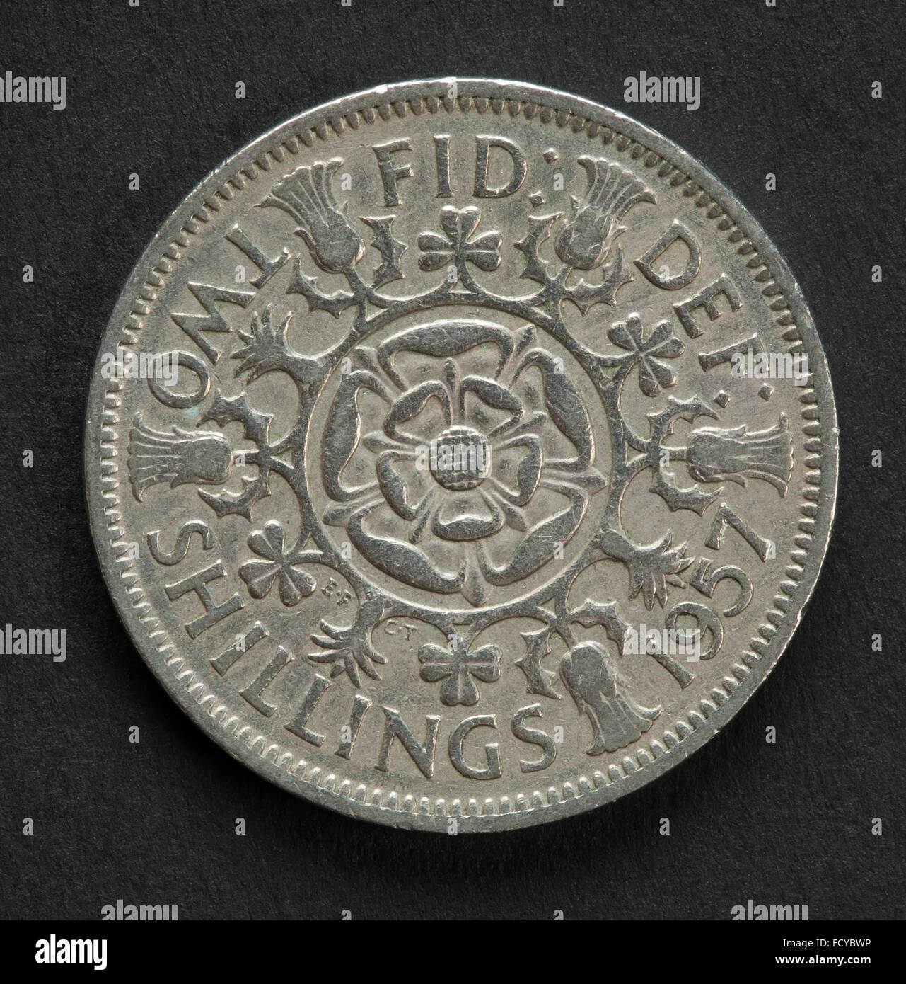 two shilllings coin Stock Photo - Alamy