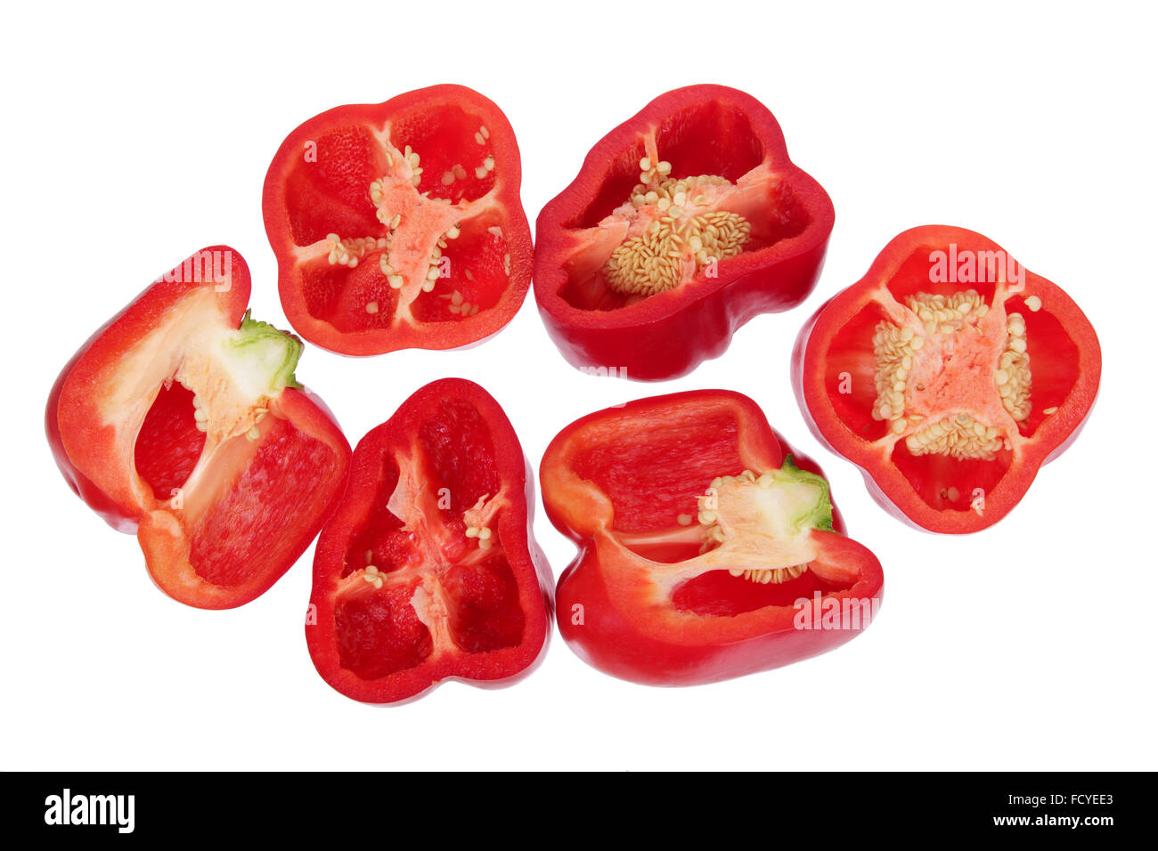 Red chilli cut in half hi-res stock photography and images - Alamy