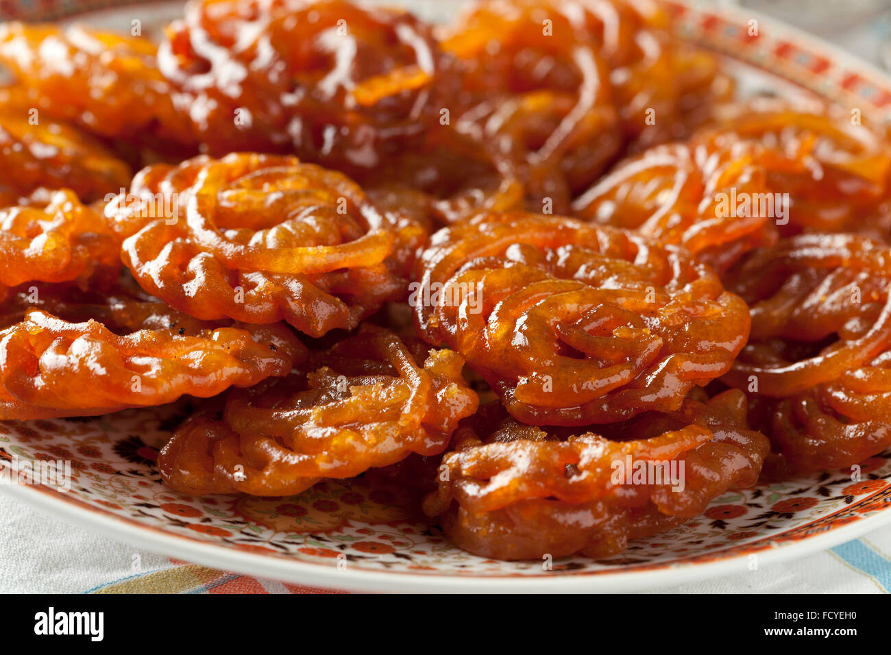 Fresh traditional Moroccan chebakia on a dish made for ramadan Stock ...