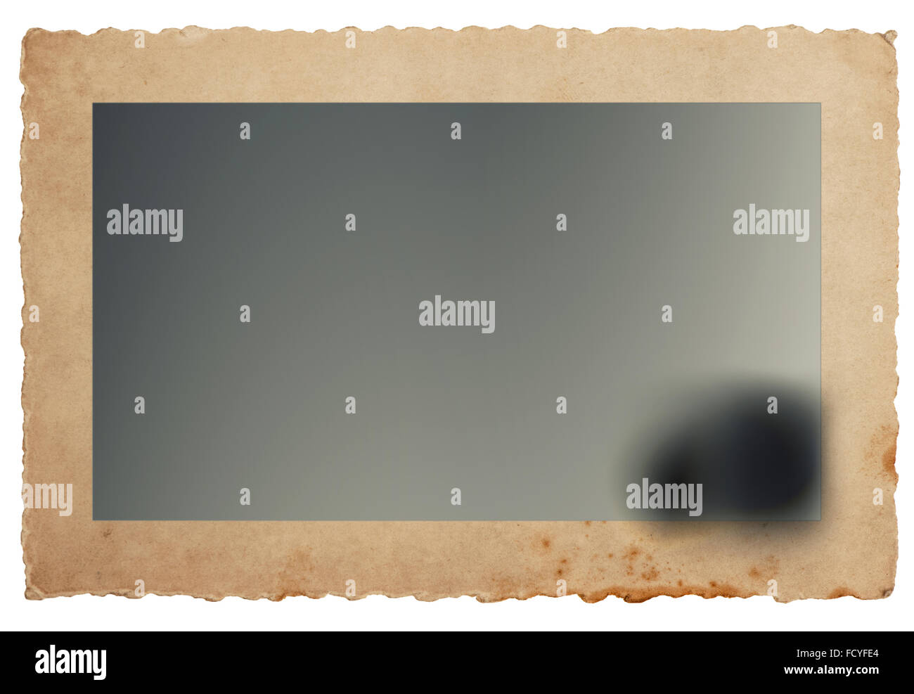 Retro photo card with edges. Grungy paper background. Vintage style ...