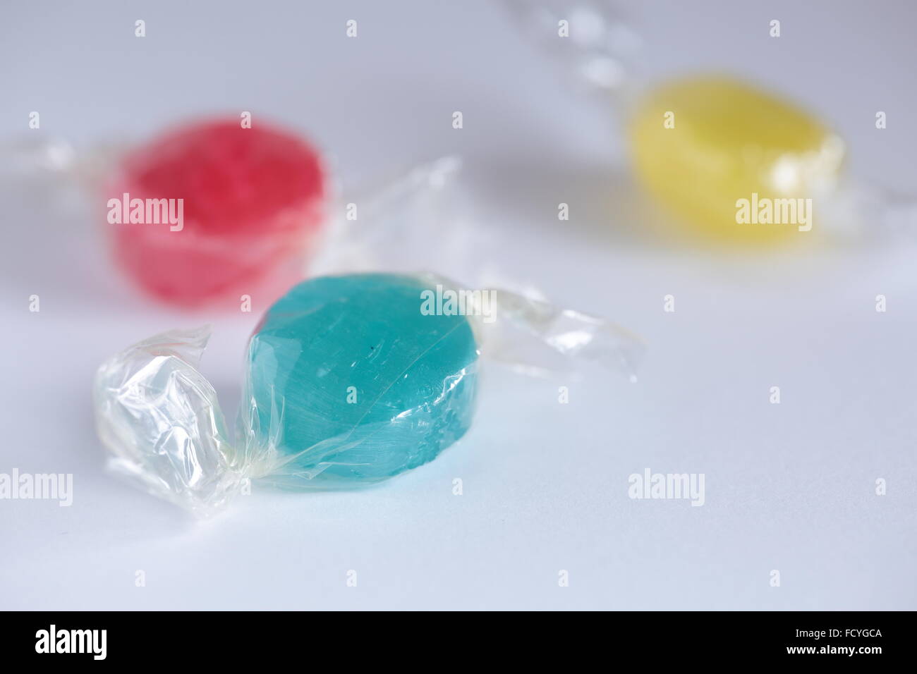 Three candy of various flavors Stock Photo - Alamy