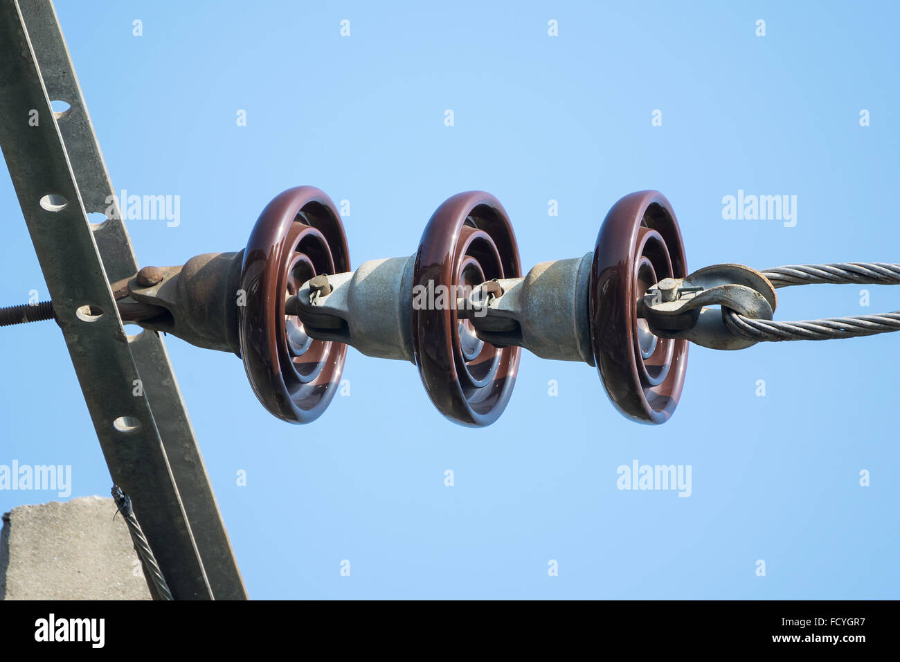 Ceramic insulators pylon hi-res stock photography and images - Alamy