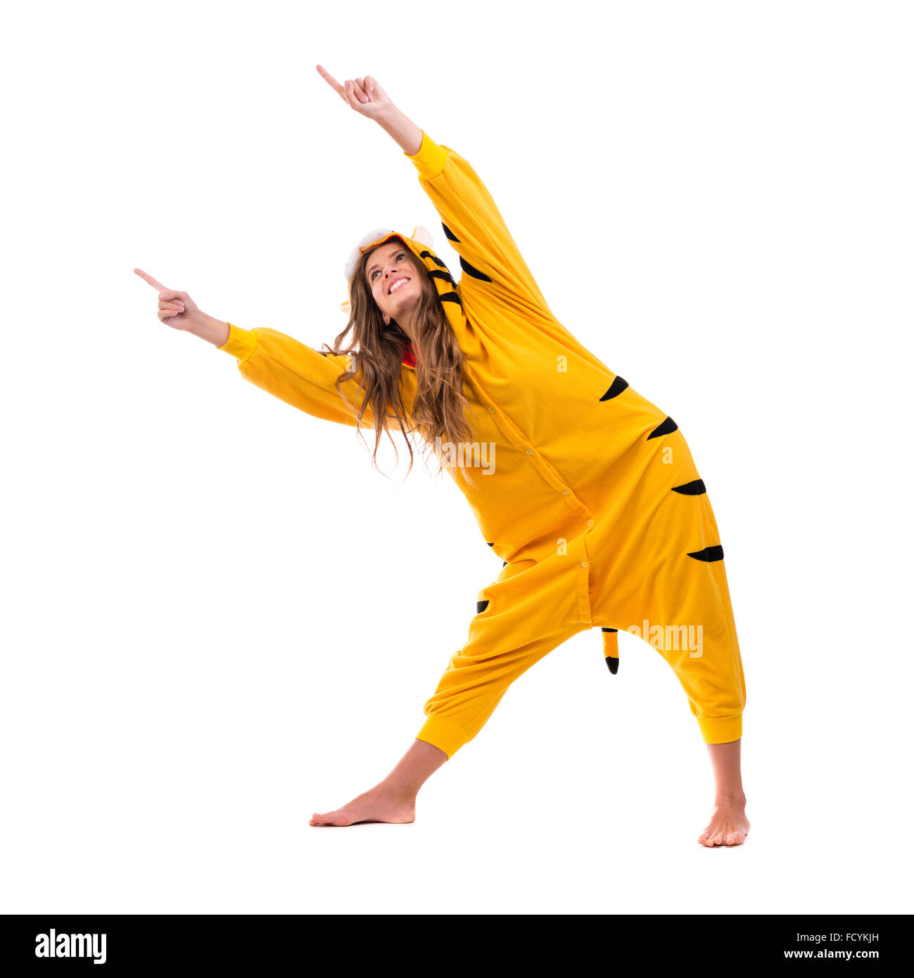 Girl dressed as a tiger Stock Photo - Alamy