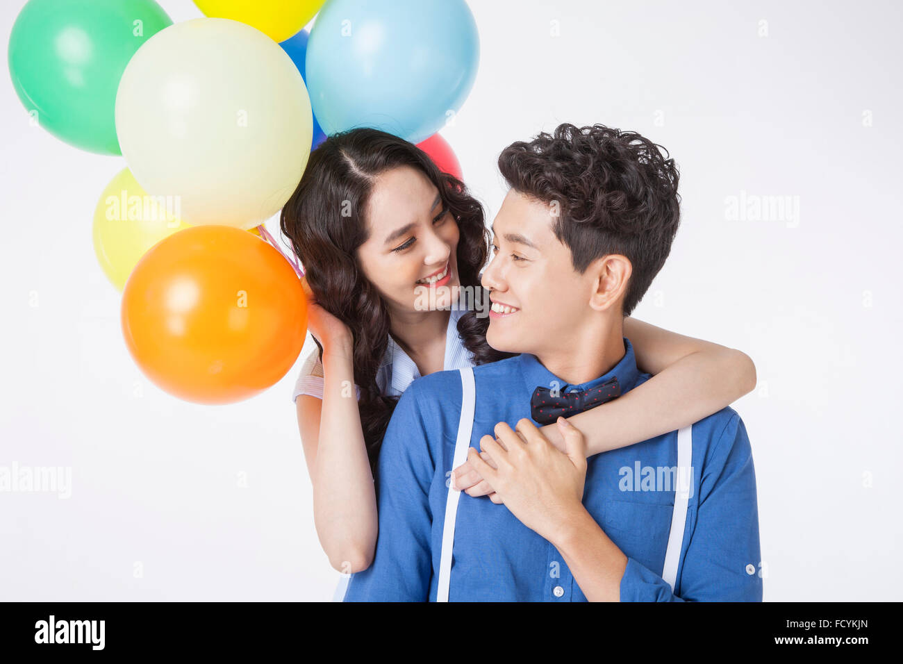 Man hugging woman from behind hi-res stock photography and images - Alamy