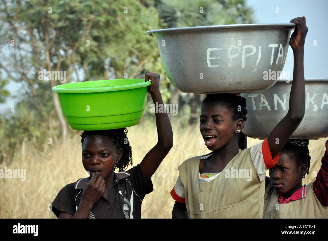 Benin, Taneka village, daily life Stock Photo - Alamy
