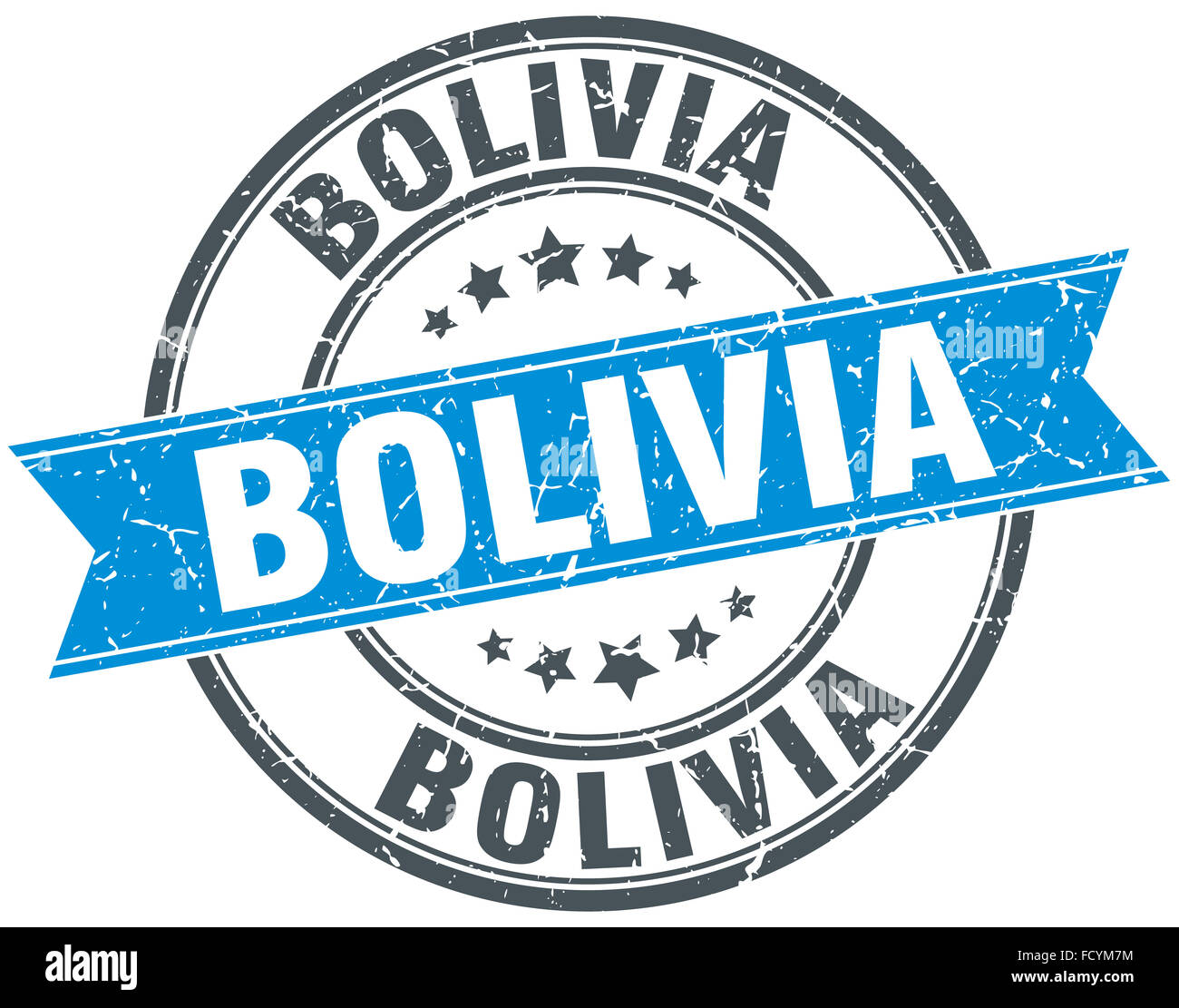 Bolivia blue round grunge vintage ribbon stamp Stock Photo - Alamy