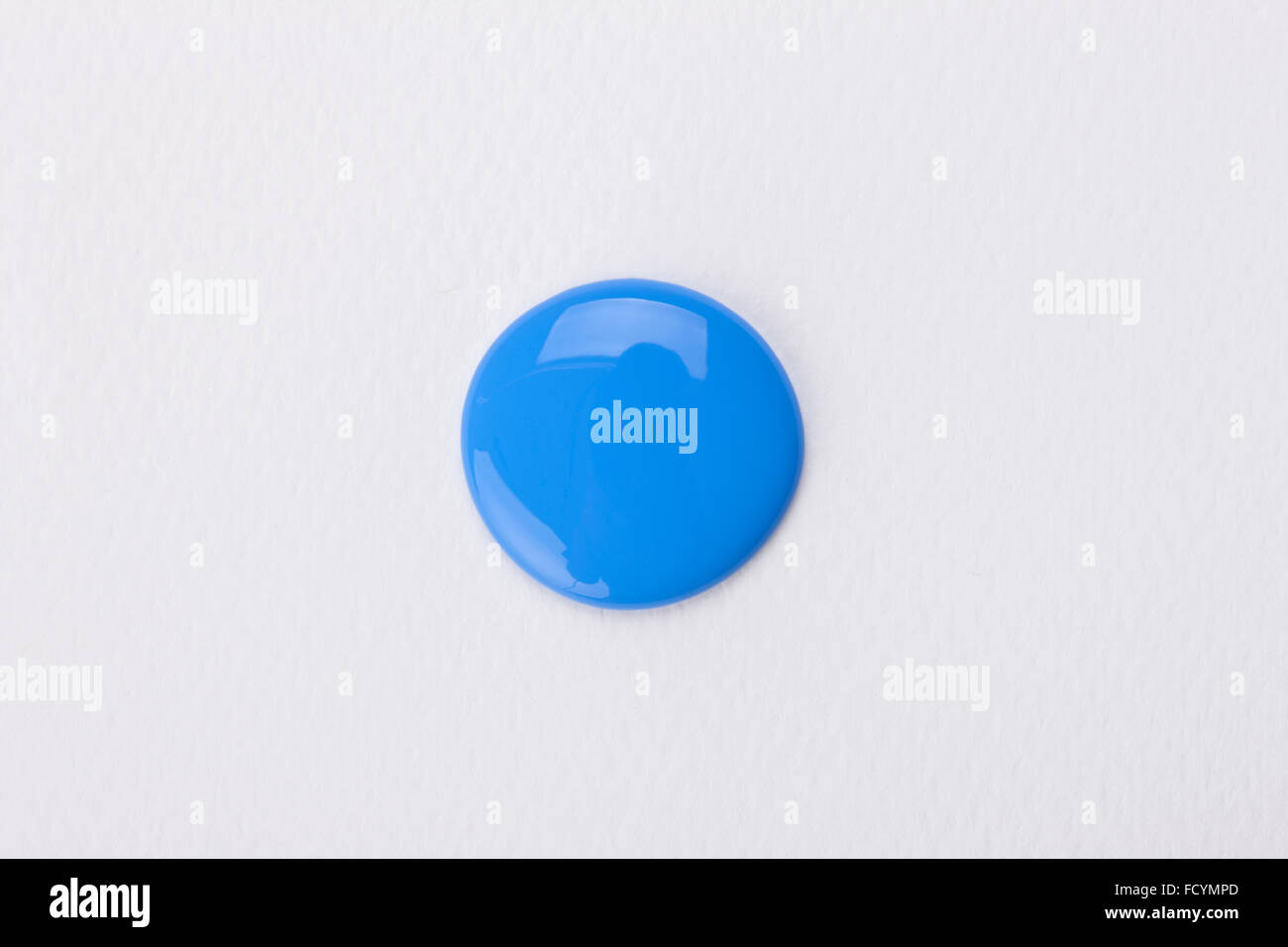 Glossy blue paint dot Stock Photo - Alamy