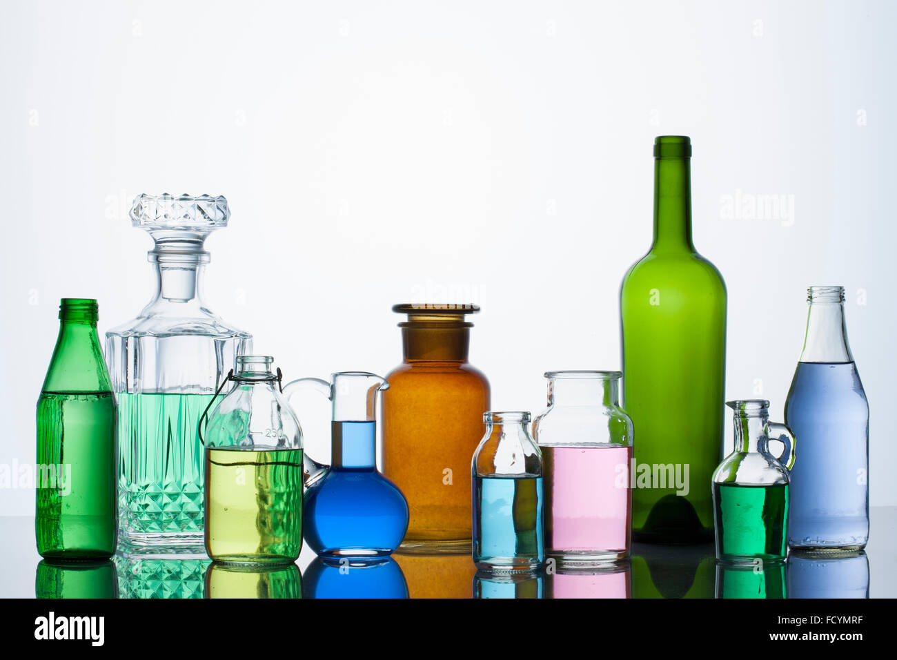 Different types of glass bottles hi-res stock photography and images ...