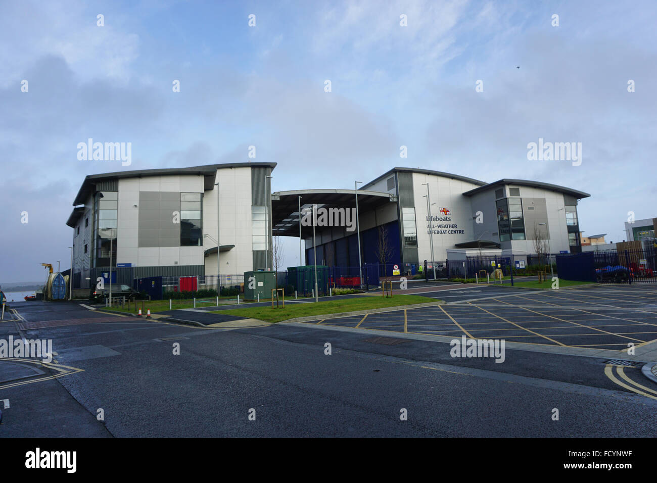 RNLI NEW All-Weather Lifeboat Center Poole Stock Photo - Alamy