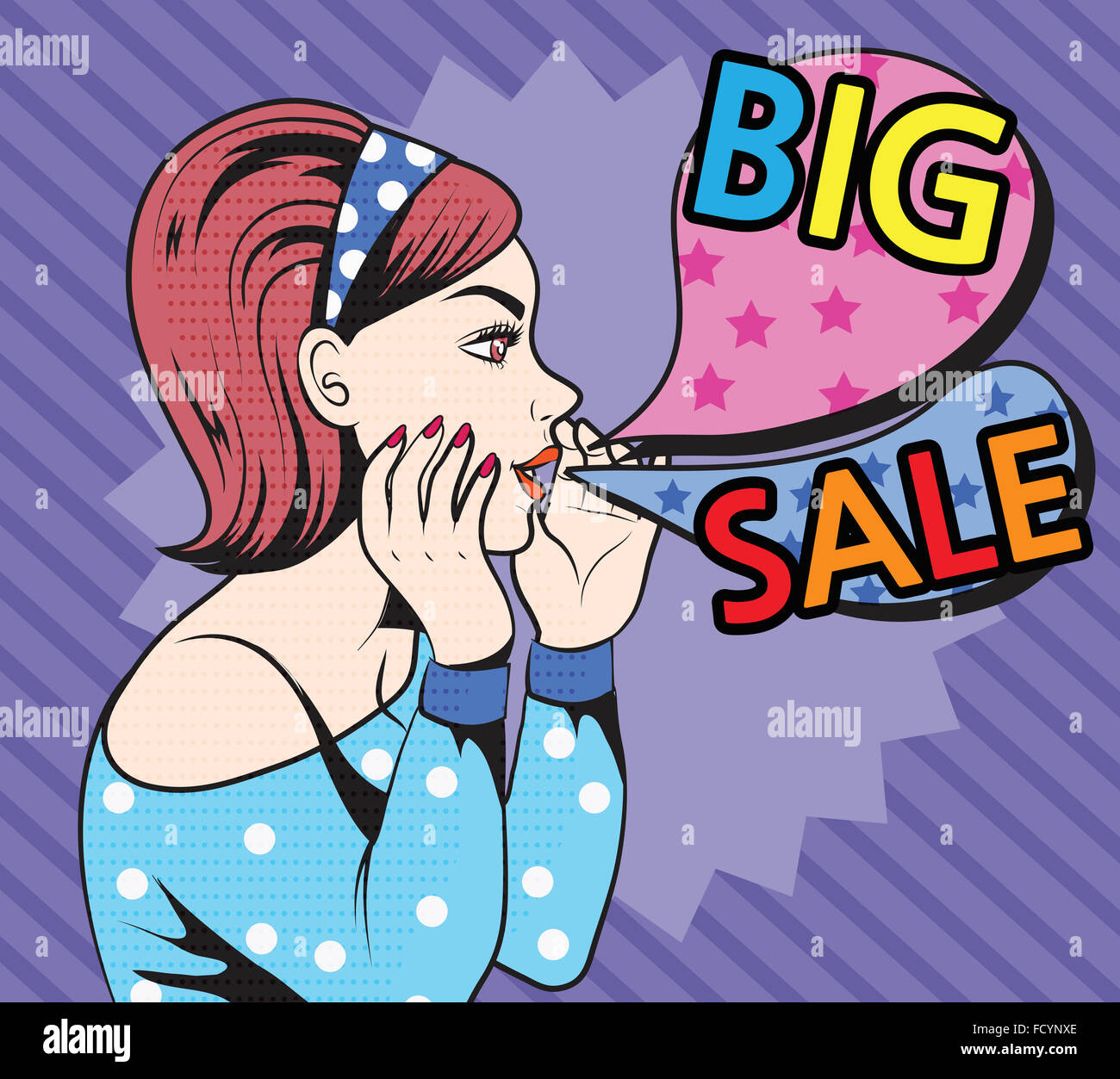 Side view of woman shouting Stock Photo - Alamy