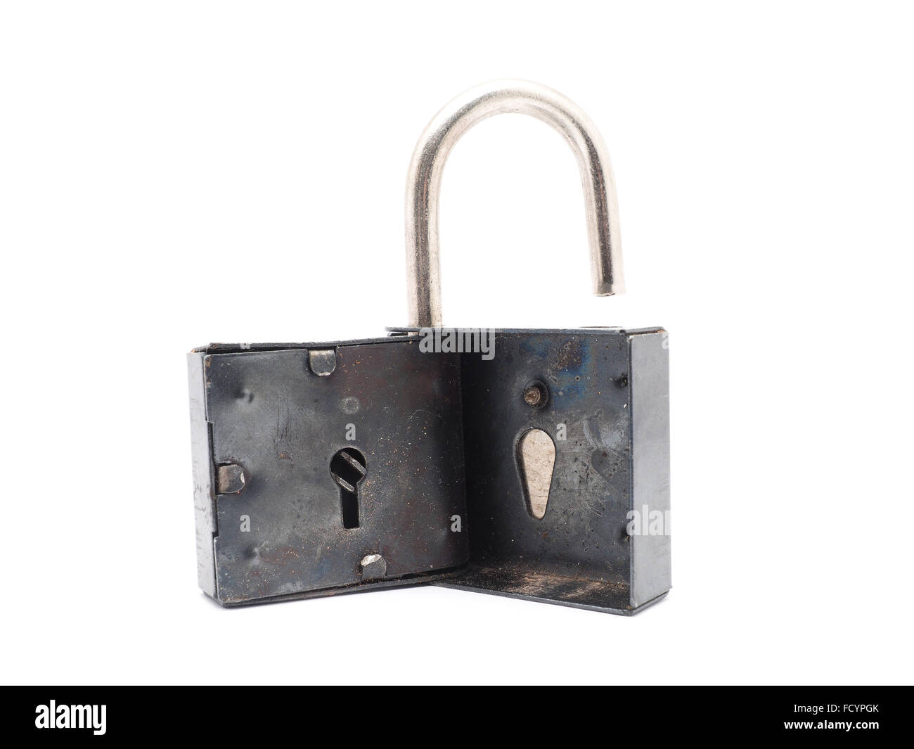 metal lock on a white background Stock Photo - Alamy