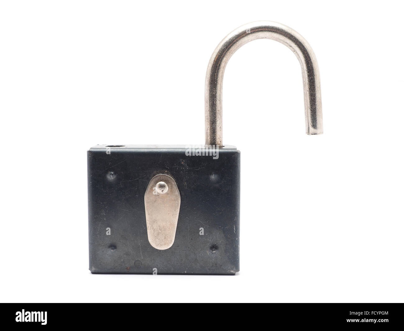 metal lock on a white background Stock Photo - Alamy