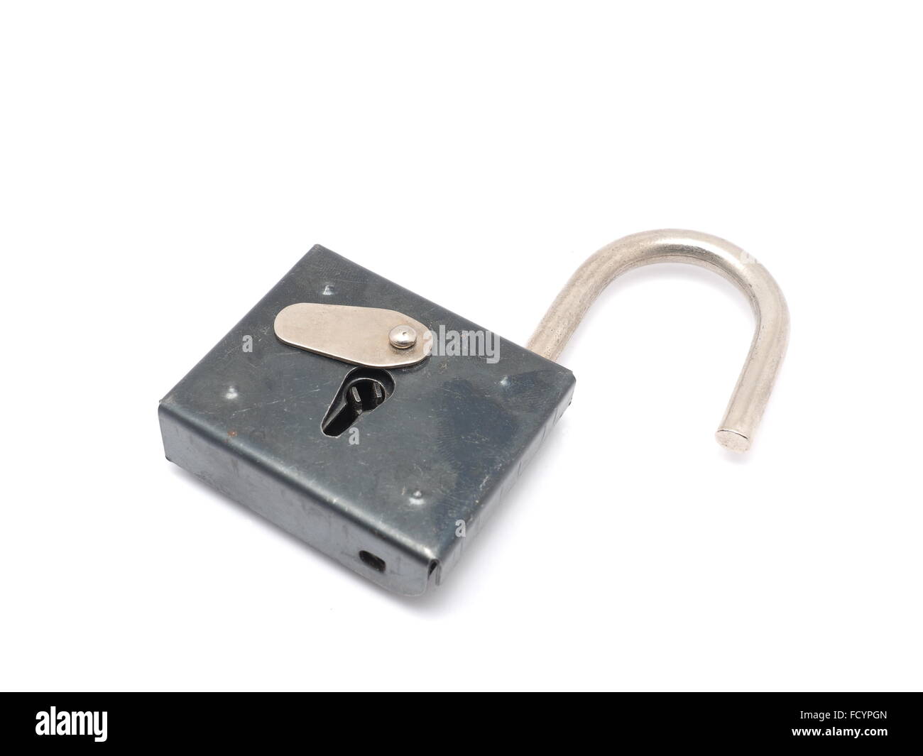 metal lock on a white background Stock Photo - Alamy