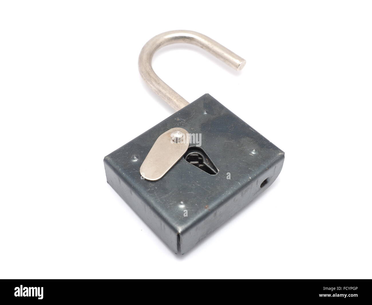 metal lock on a white background Stock Photo - Alamy