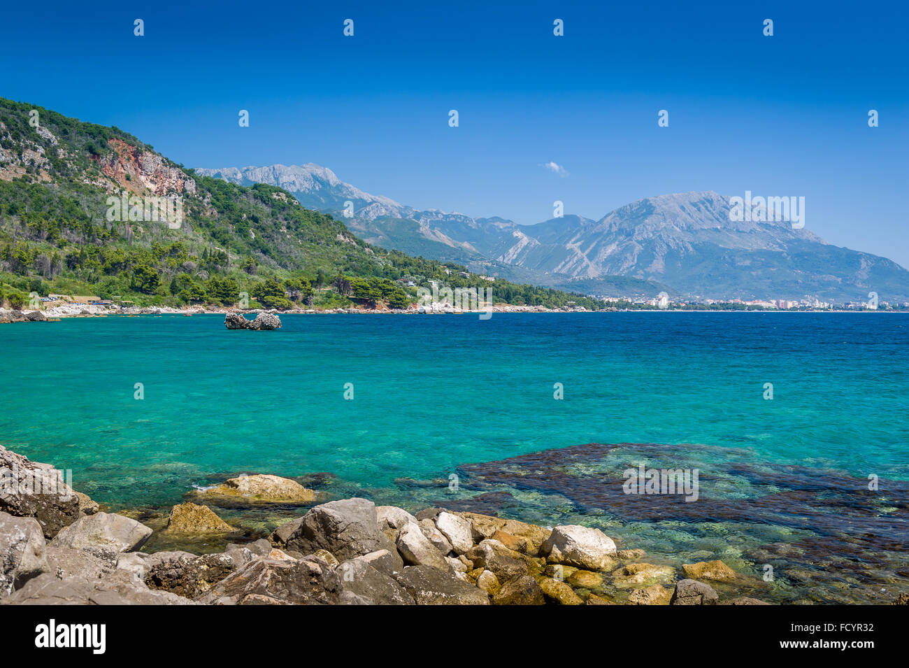 Montenegro coast seascape Stock Photo - Alamy