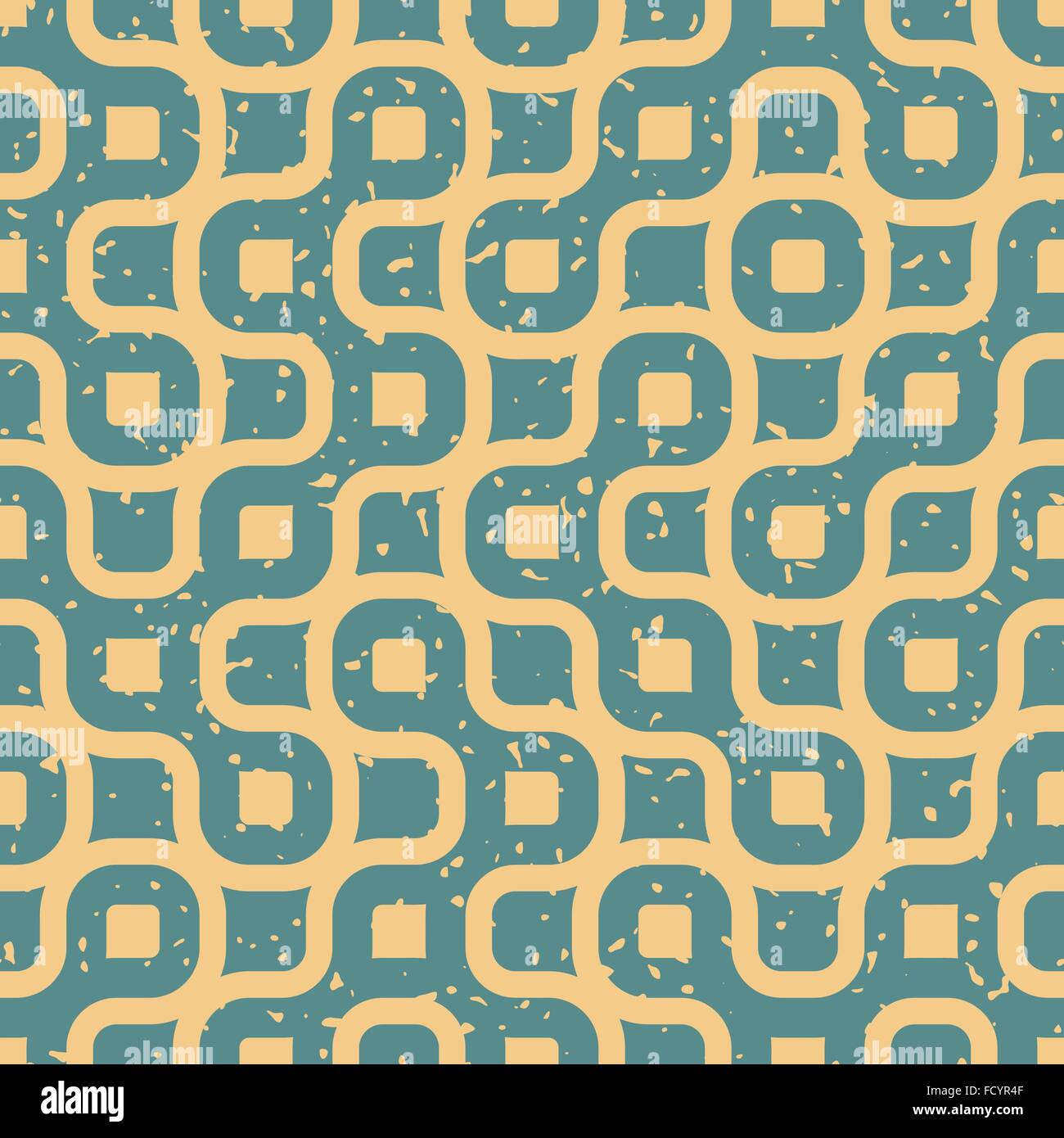 Vector Seamless Wavy Lines Irregular Retro Grungy Blue Tan Pattern ...