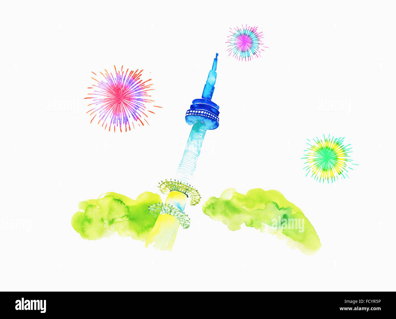 Namsan seoul tower Cut Out Stock Images & Pictures - Alamy