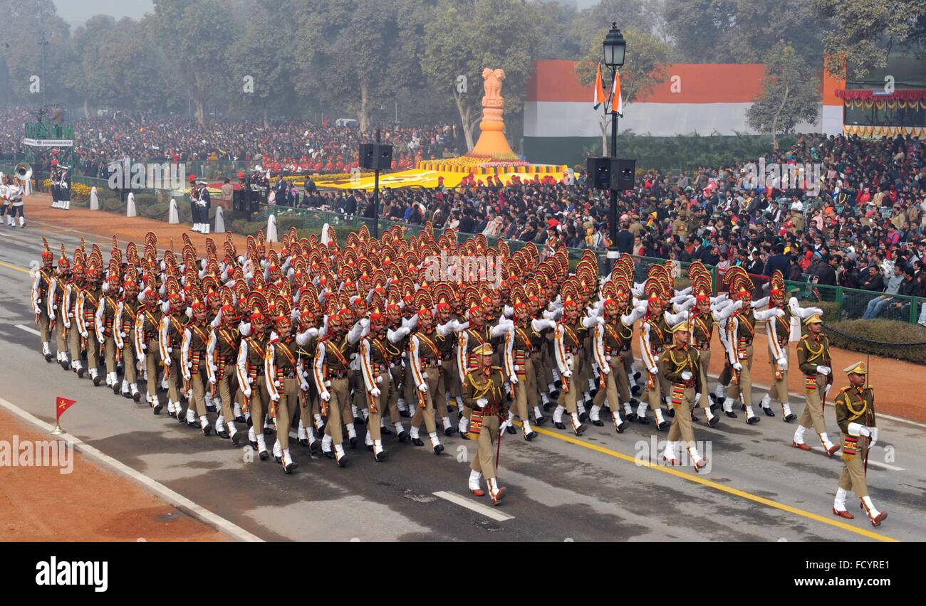 New Delhi, India. 26th January, 2016. The Indian Police Force parade ...