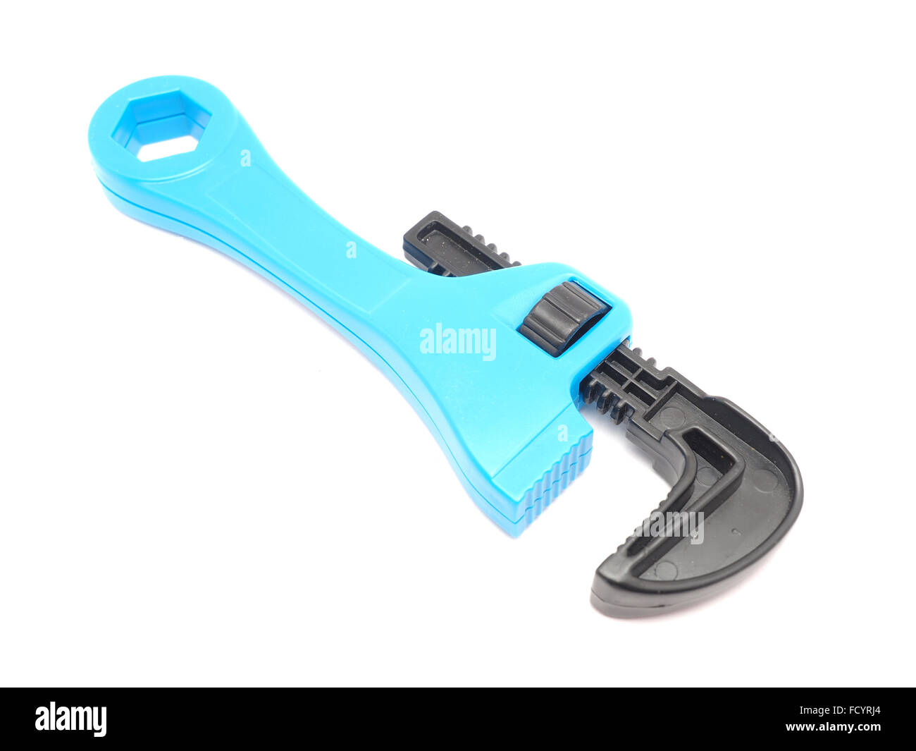 Children's pipe wrench on a white background Stock Photo - Alamy