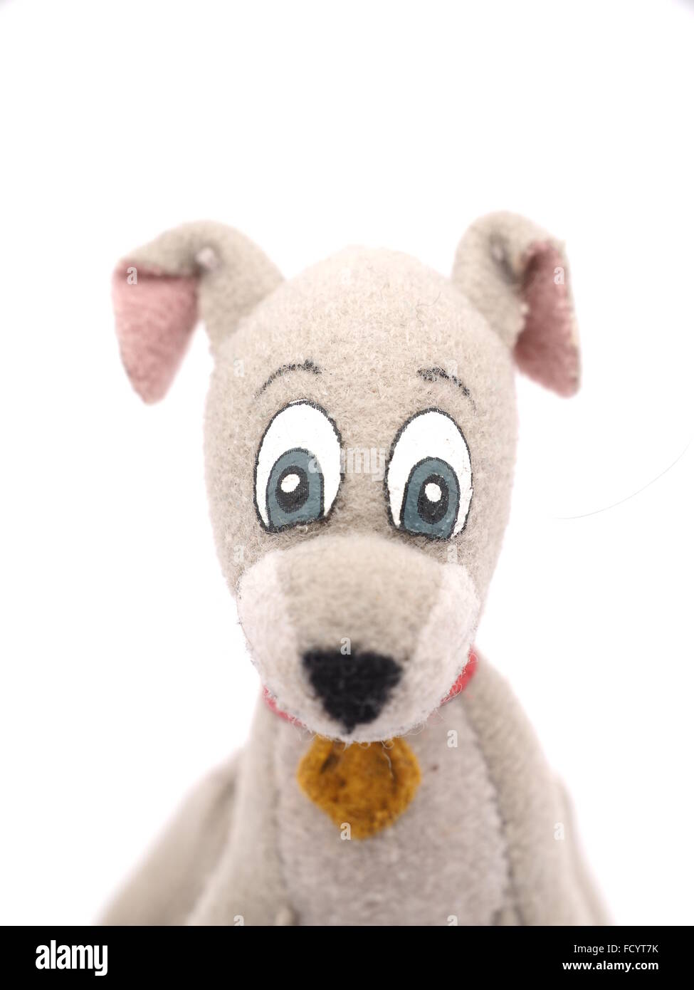 soft toy dog on a white background Stock Photo - Alamy