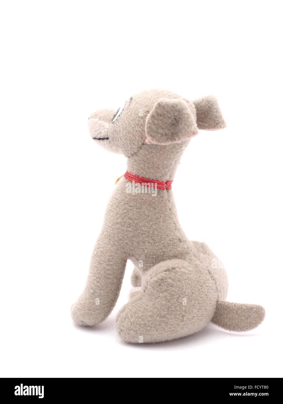 soft toy dog on a white background Stock Photo - Alamy
