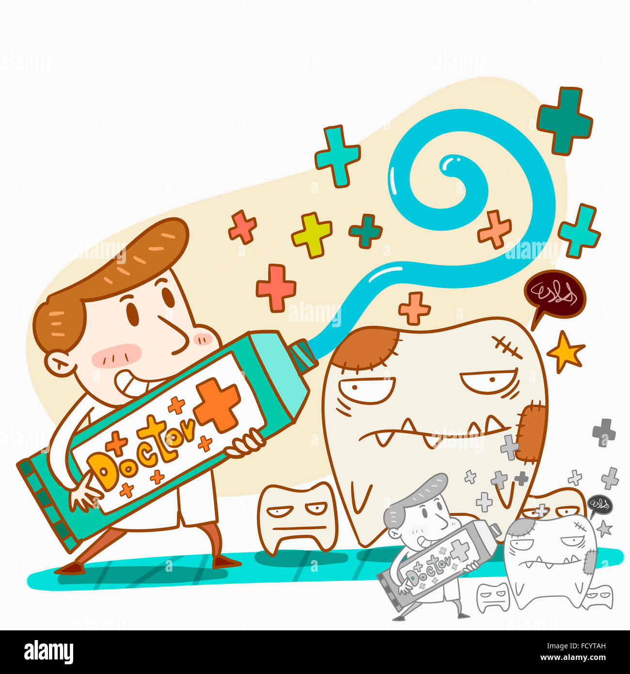 Squeezing toothpaste Cut Out Stock Images & Pictures - Alamy