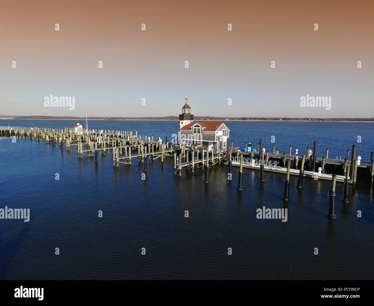 Aerial view of Saybrook Point Inn and Spa Stock Photo - Alamy