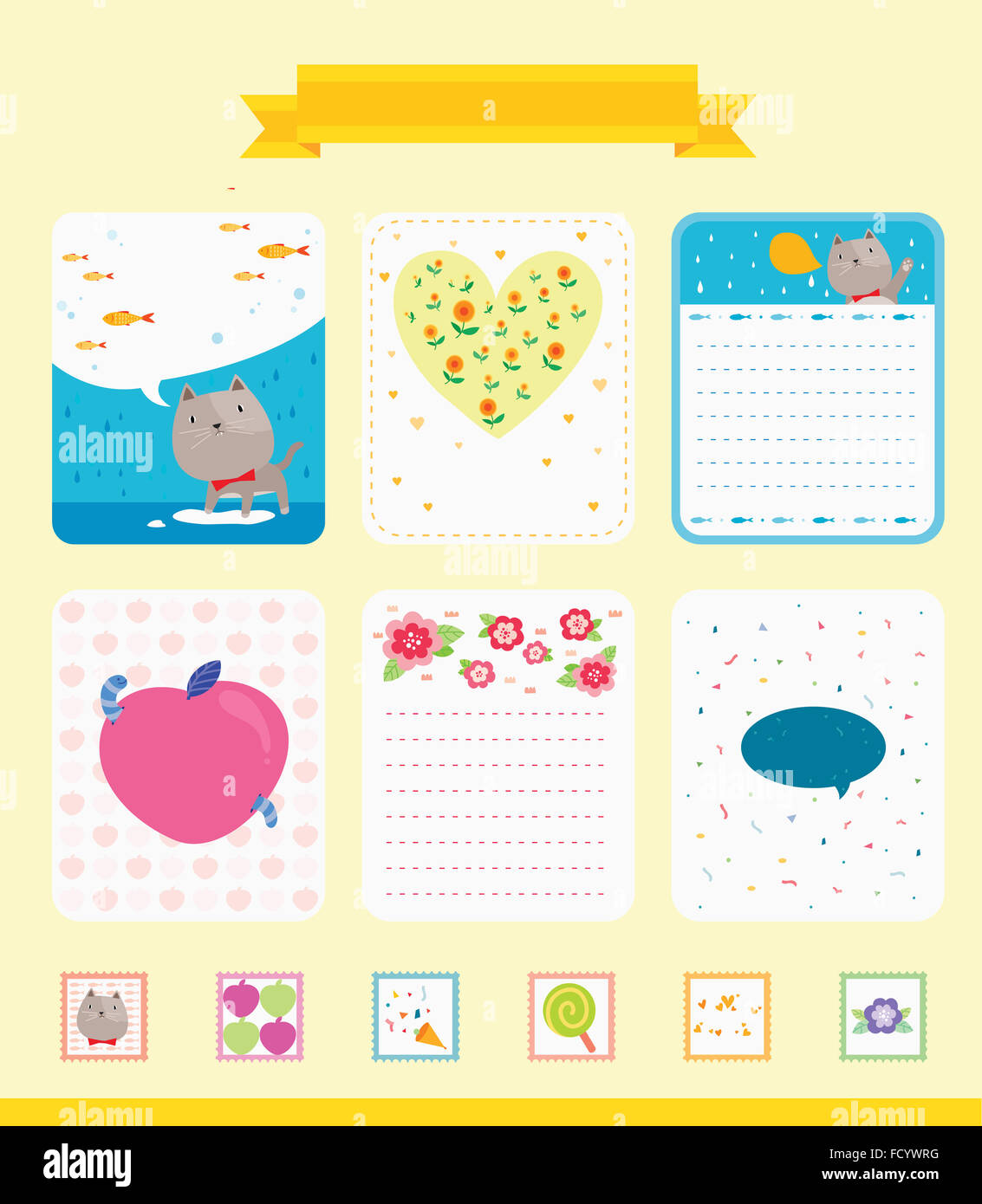 Background designs for letter papers, cards and stamps Stock Photo - Alamy