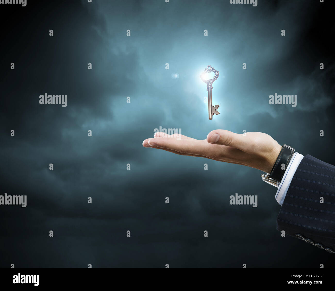 Human hold big key hi-res stock photography and images - Alamy