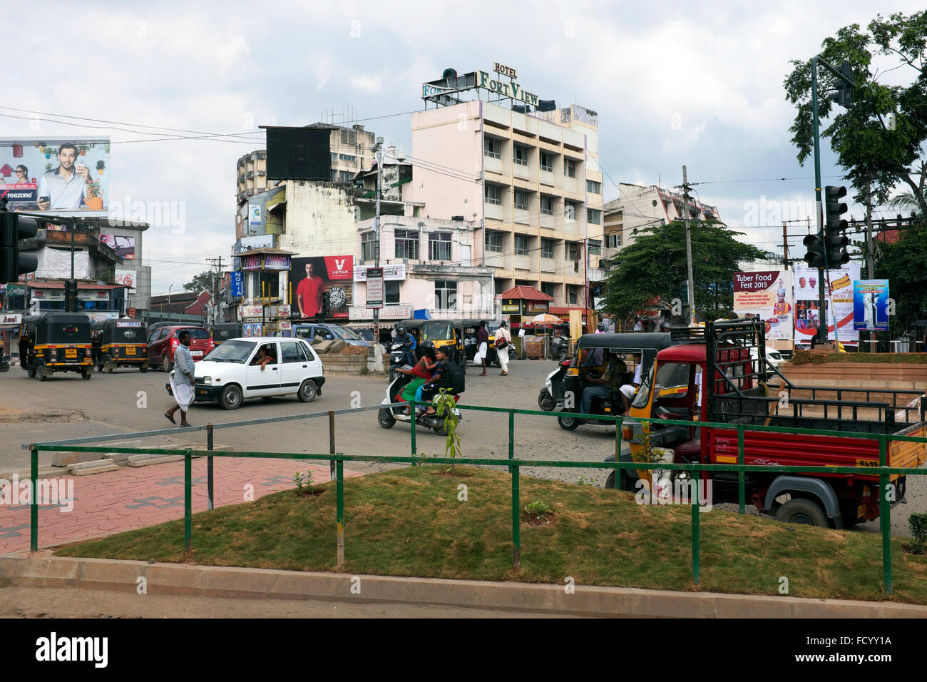 Street scene in Thiruvananthapuram, (Trivandrum), Kerala, India Stock ...