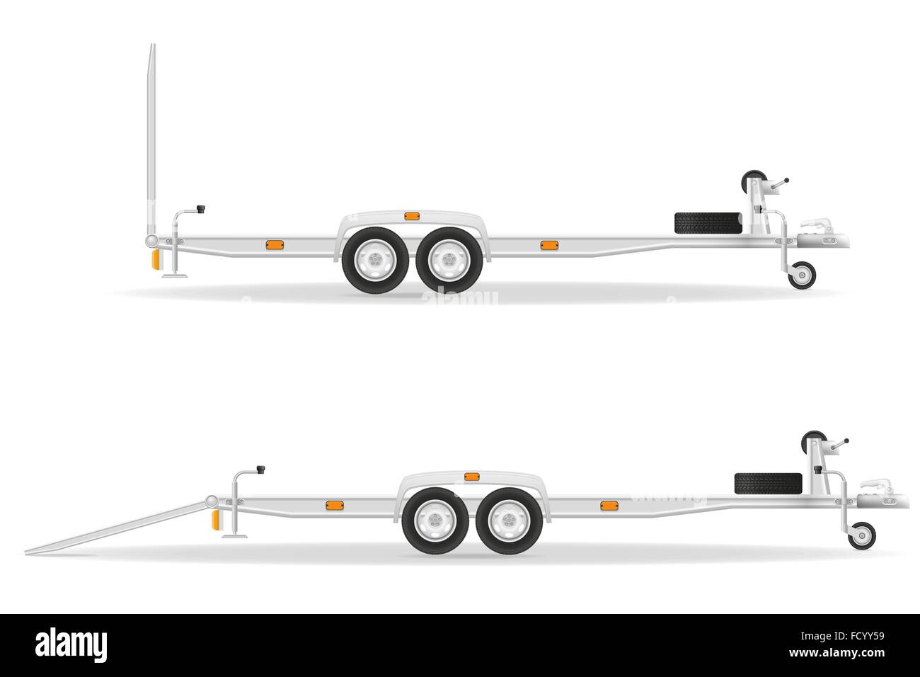 car trailer for transportation vehicles vector illustration isolated on ...