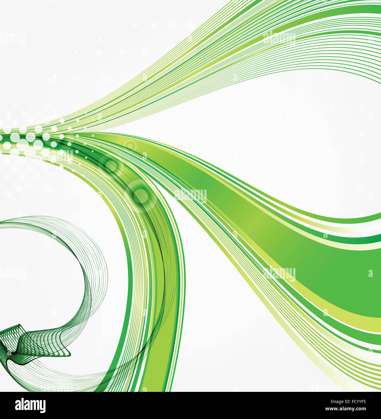 Abstract green waves Stock Photo - Alamy