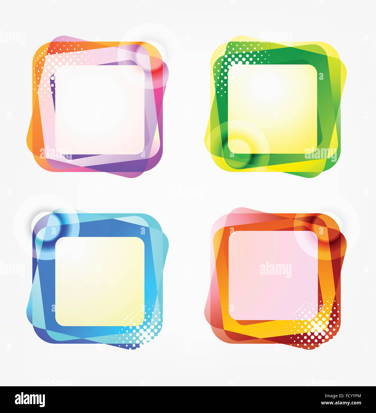 Various squares with gradation of colors Stock Photo - Alamy