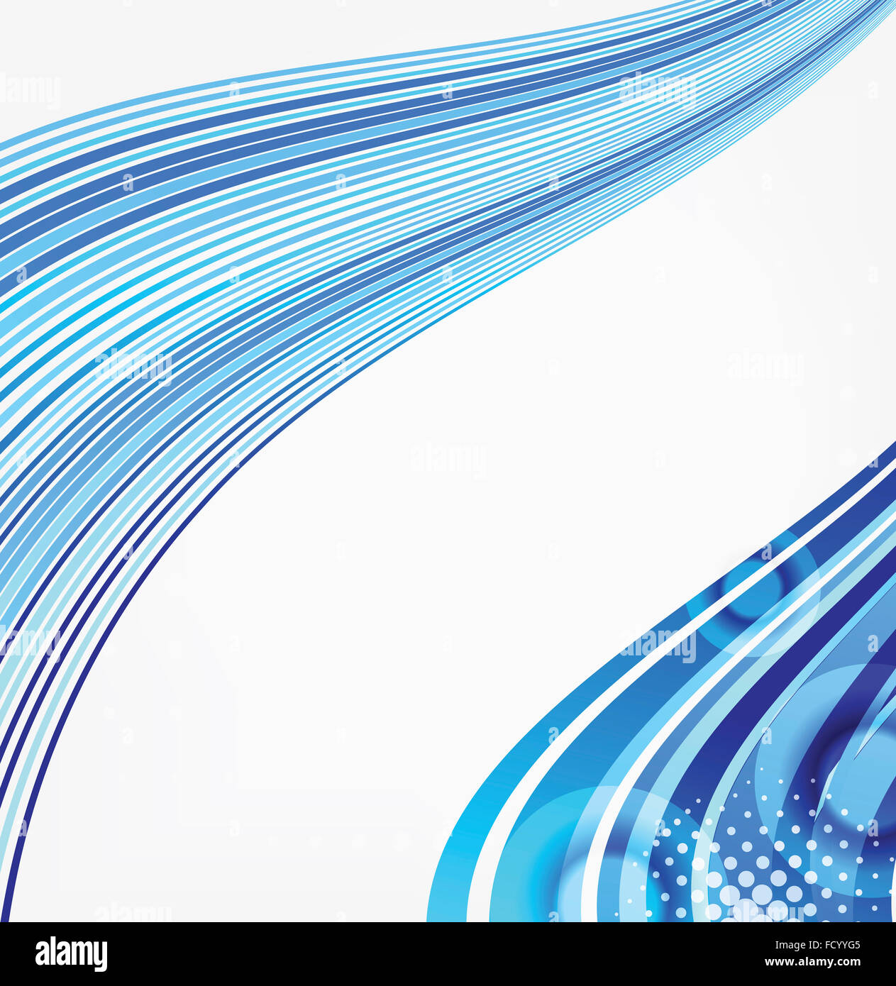 Blue abstract wave patterns and circles Stock Photo - Alamy