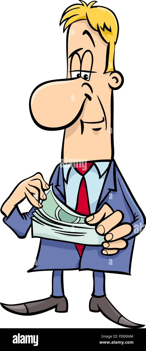 Cartoon humor concept illustration money Stock Vector Images - Alamy