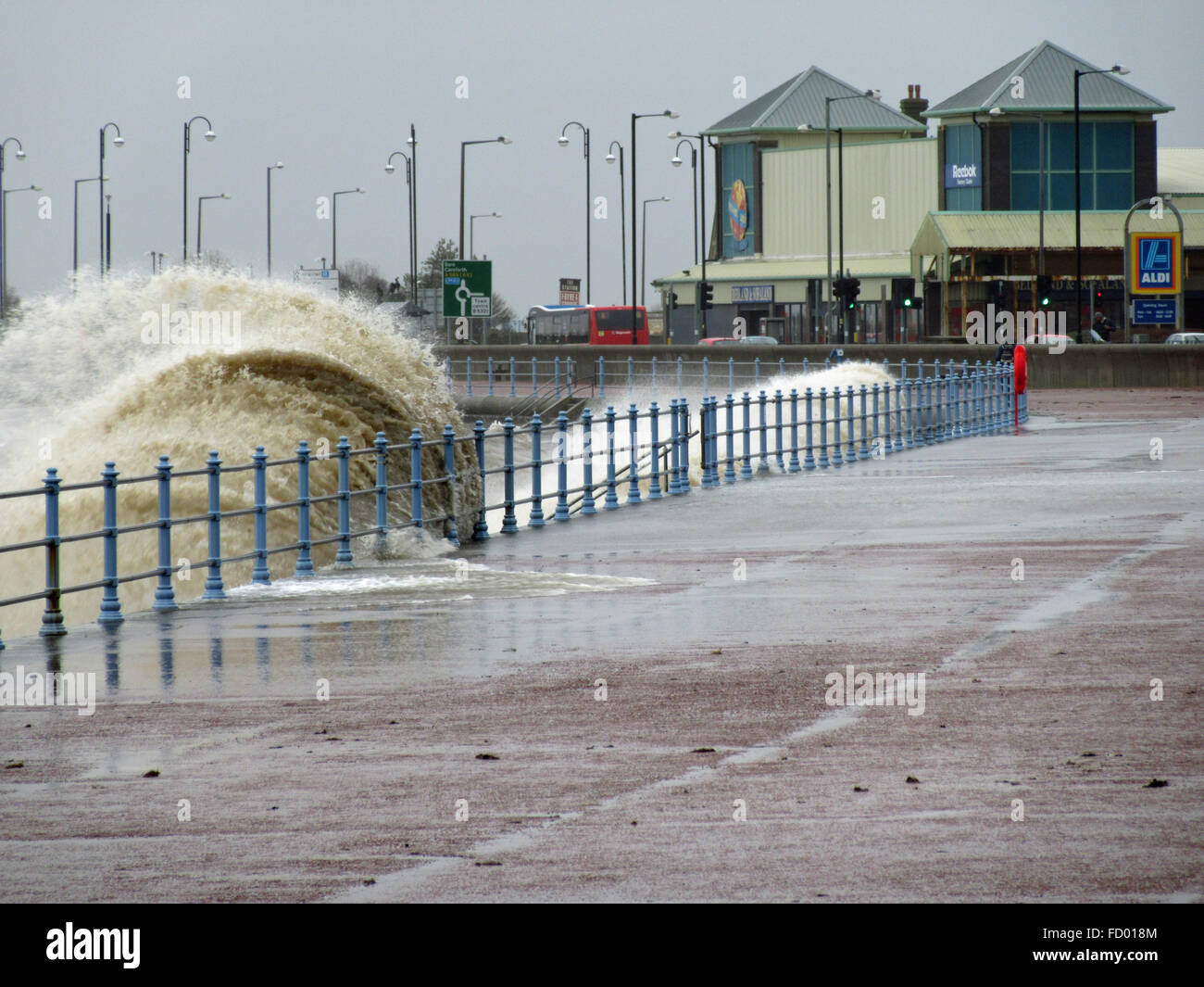 Morecambe Promenade Morecambe Lancashire, UK. 26th January 2016. High ...