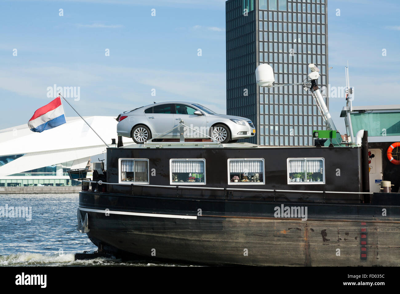 Netherlands holland commercial barge transport hi-res stock photography ...