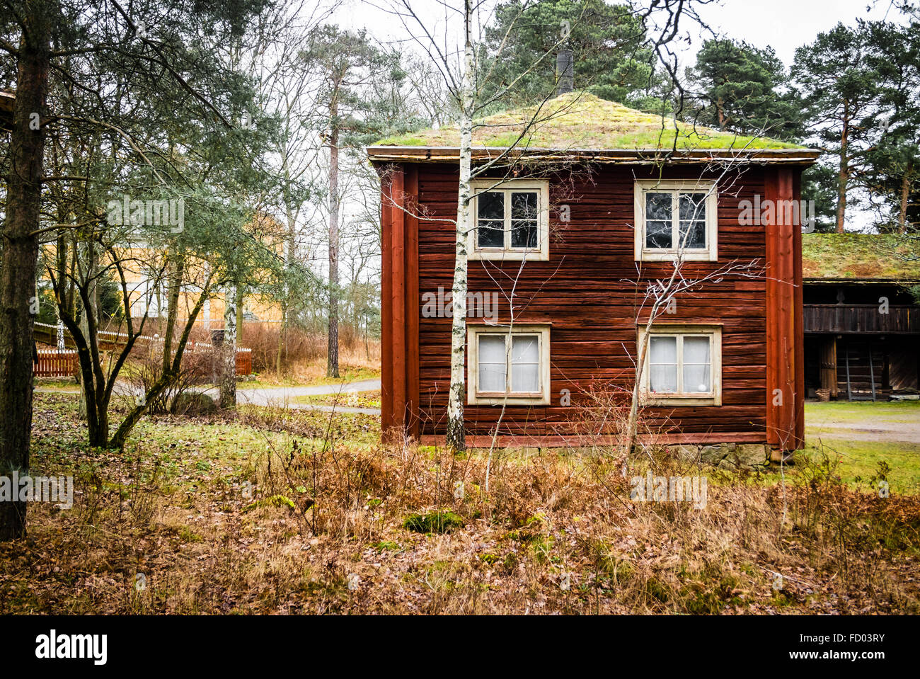 Skansen village hall hi-res stock photography and images - Alamy